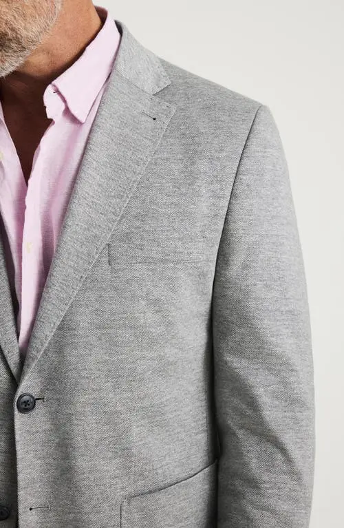 34 Heritage Matteo Slim-fit Piqué Sport Coat - Gray