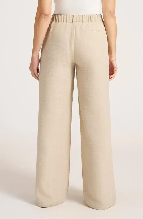 Matty M. Sadie Wide Leg Pull-on Pants - Natural