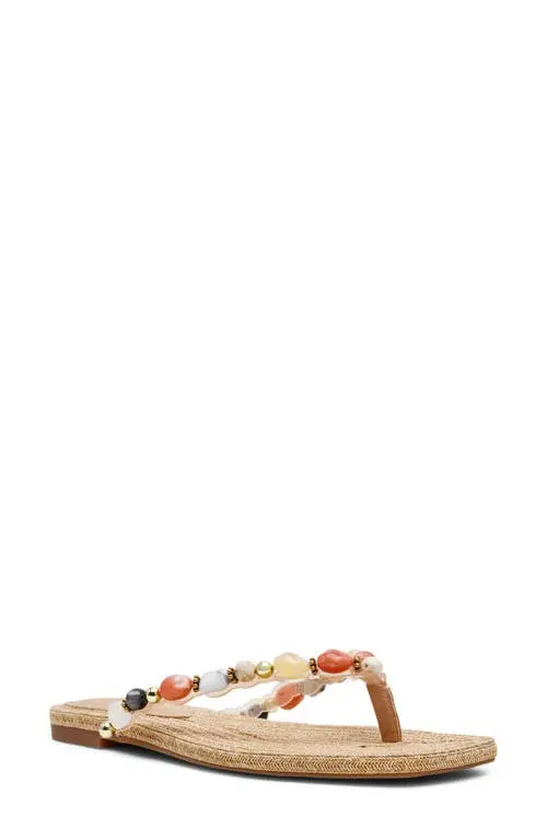 Steve Madden Marble Embellished Flip Flop - Natural Multi