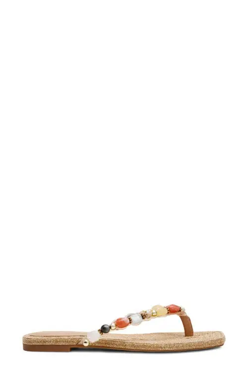 Steve Madden Marble Embellished Flip Flop - Natural Multi