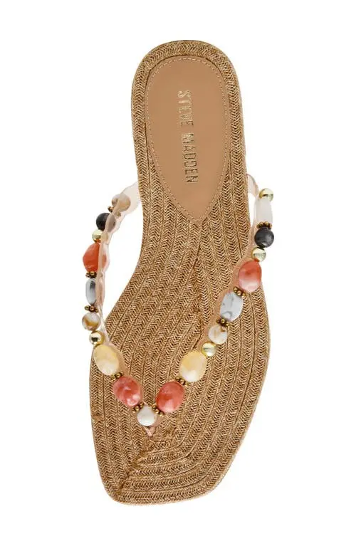 Steve Madden Marble Embellished Flip Flop - Natural Multi