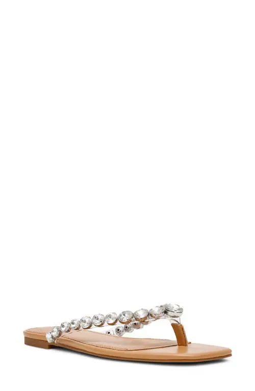 Steve Madden Marble Embellished Flip Flop - Silver Multi