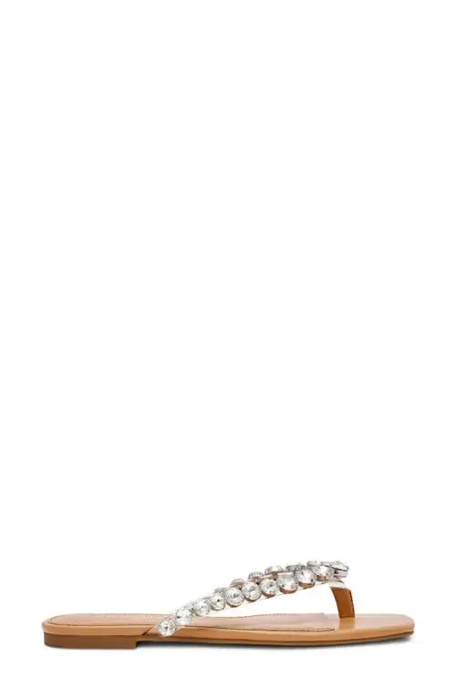 Steve Madden Marble Embellished Flip Flop - Silver Multi