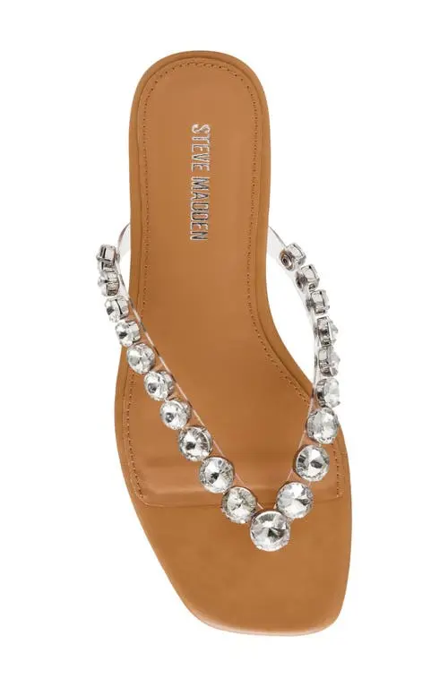 Steve Madden Marble Embellished Flip Flop - Silver Multi