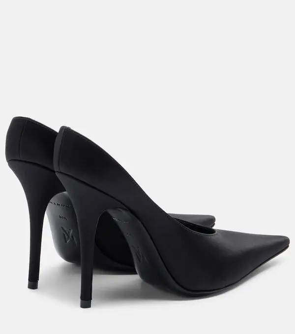 Amina Muaddi Anok Satin Mules