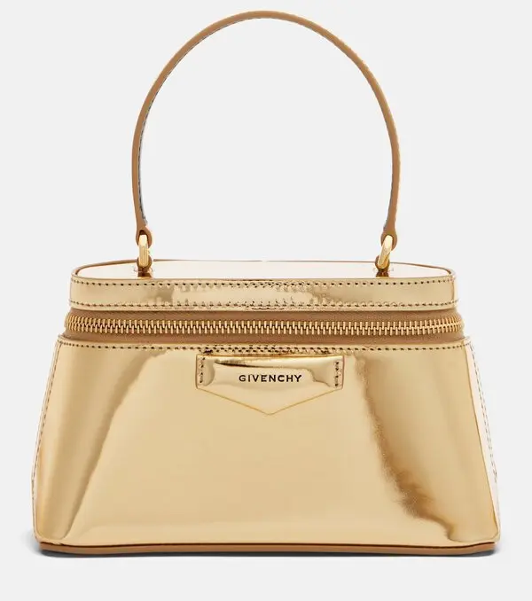 Givenchy Antigona Mirrored Leather Vanity Bag - Gold