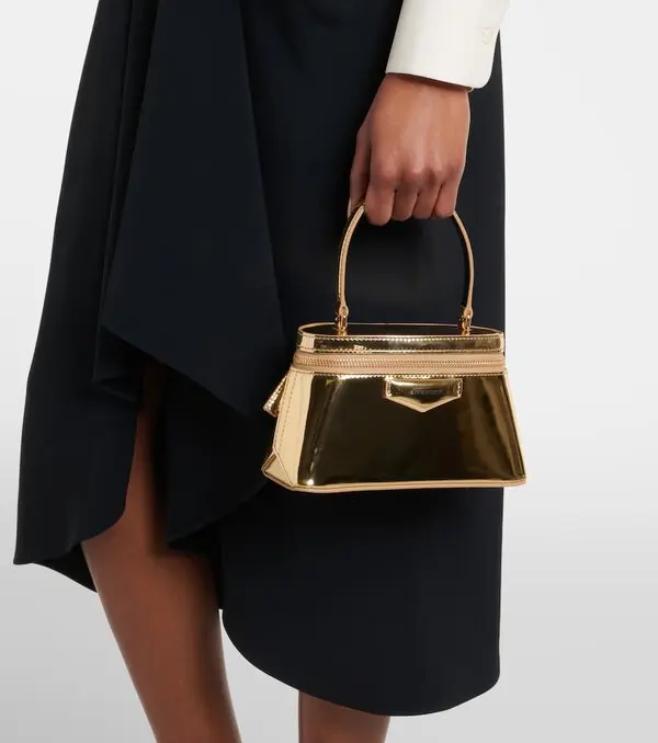 Givenchy Antigona Mirrored Leather Vanity Bag - Gold
