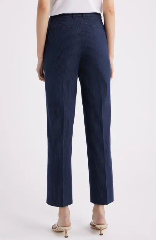 Anne Klein Stripe Straight-leg Ankle Trousers