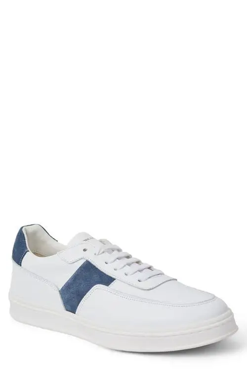 Bruno Magli Ponza Leather Sneaker - White/jeans Suede