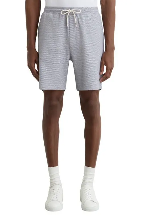REISS Nicola Textured Shorts - Soft Blue