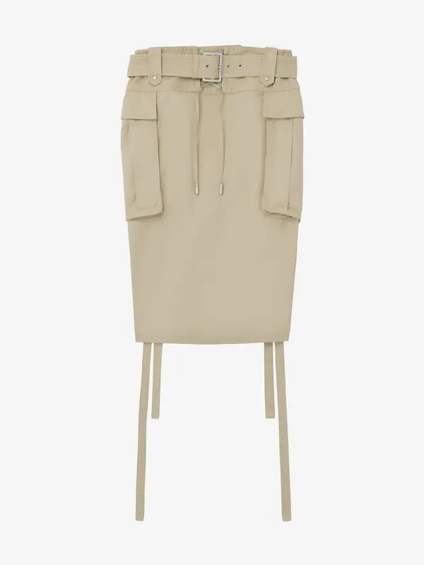 Alexander McQueen Midi Cargo Skirt - Beige