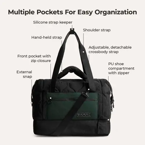BAGSMART 34l Laptop Duffle With Shoe Compartment - Black