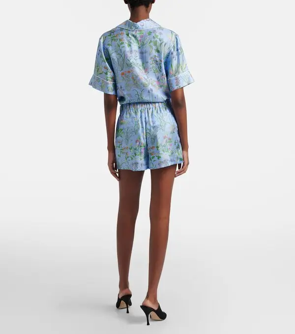 Gucci Flora Silk Satin Shorts