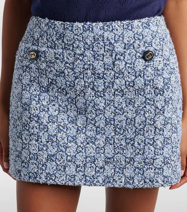Gucci Gg Tweed Miniskirt