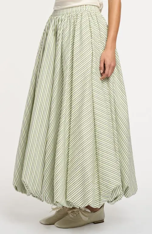 Cinq À Sept Sophie Stripe Cellah Skirt - Ivory/lime