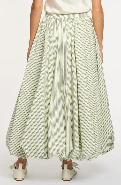 Cinq À Sept Sophie Stripe Cellah Skirt - Ivory/lime