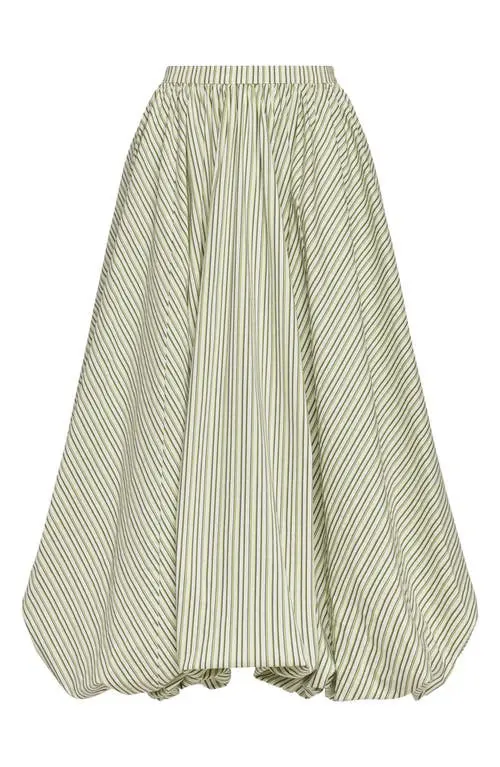 Cinq À Sept Sophie Stripe Cellah Skirt - Ivory/lime
