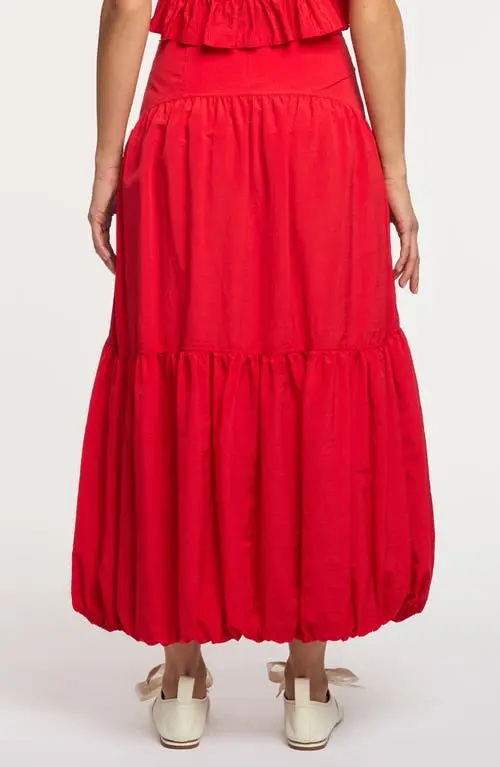 Cinq À Sept Blythe Tiered Maxi Skirt - Goji Berry