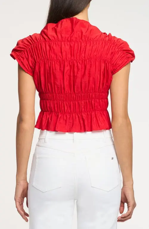 Cinq À Sept Evalina Crop Top - Goji Berry