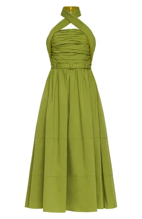 Cinq À Sept Marcie Halter Dress - Dark Lime
