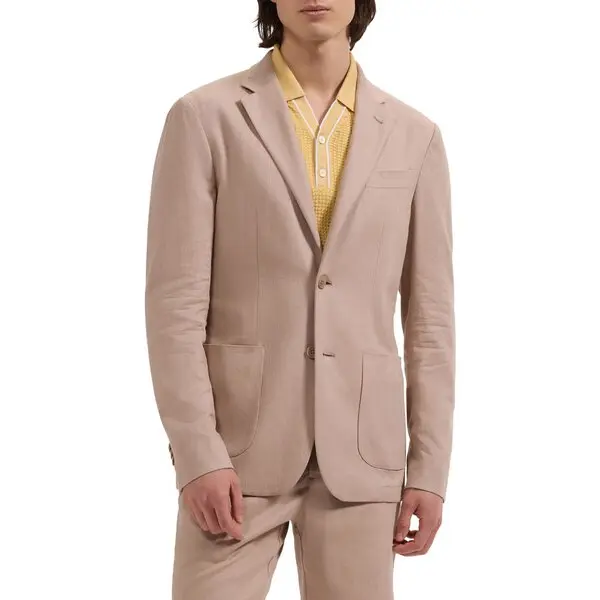 Bugatchi Aerolinen Linen Blend Sport Coat - Desert