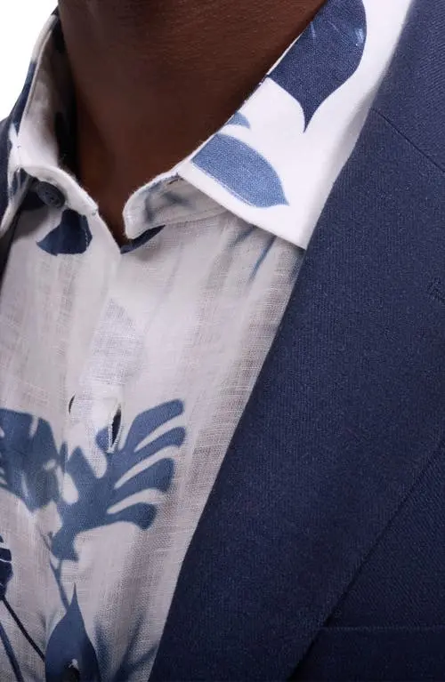 Bugatchi Aerolinen Linen Blend Sport Coat - Navy