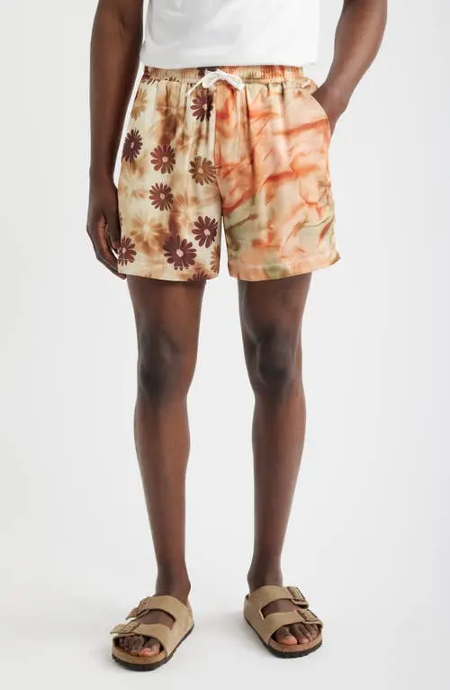 RIZORT Floral Print Drawstring Waist Shorts