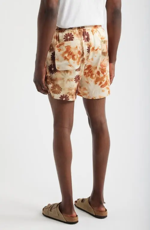RIZORT Floral Print Drawstring Waist Shorts