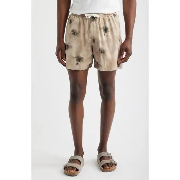 RIZORT Shadow Drawstring Shorts - Tan