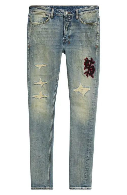 Ksubi Van Winkle Bleu Monday Repair Skinny Jeans - Denim