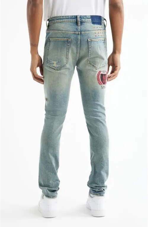 Ksubi Van Winkle Bleu Monday Repair Skinny Jeans - Denim