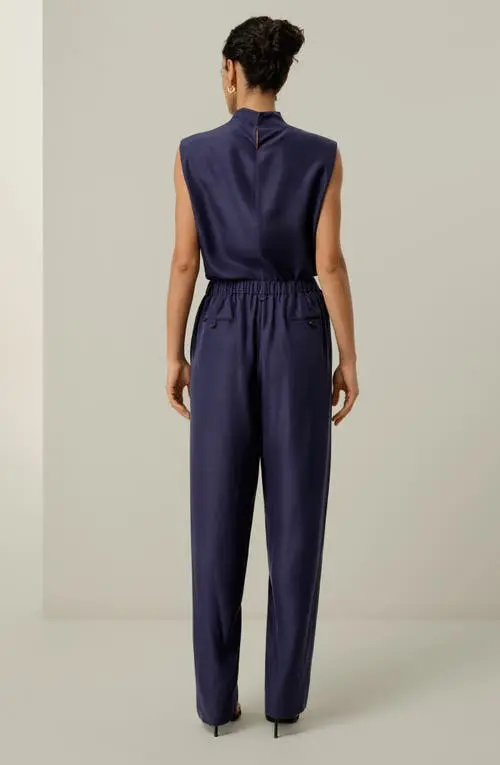 Lilysilk Silk Habotai Sleeveless Top - Blueberry