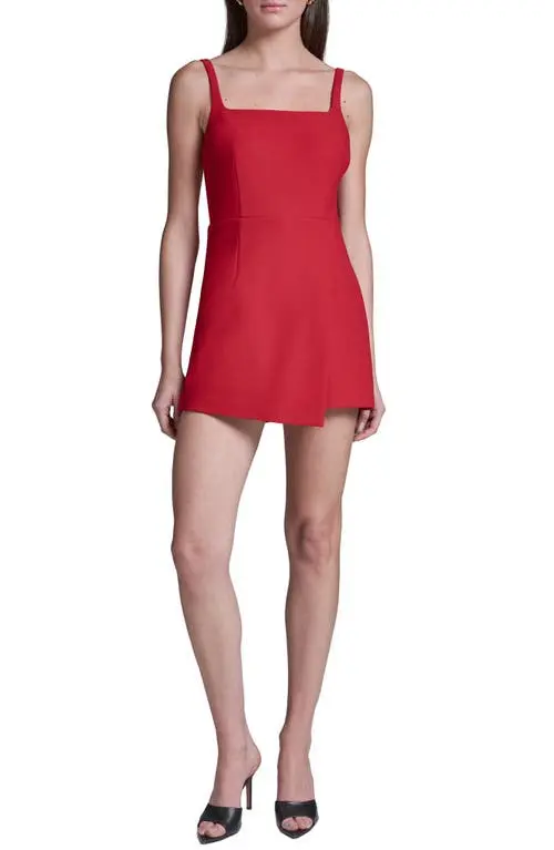 Bcbgmaxazria Square Neck Romper - Rouge Amour
