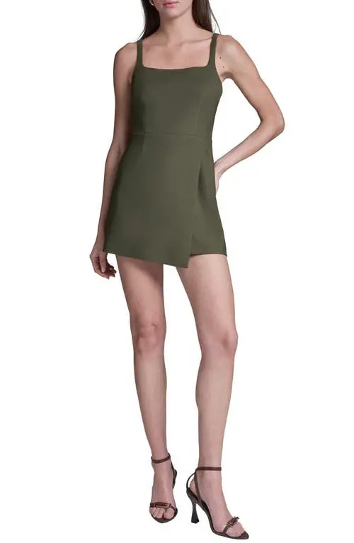 Bcbgmaxazria Square Neck Romper - Rustic Olive