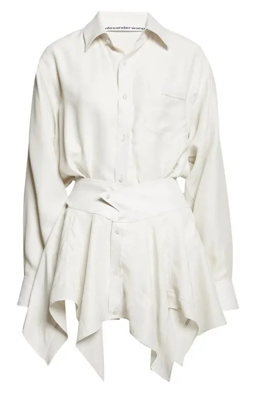 Alexander Wang Long Sleeve Silk Shirtdress