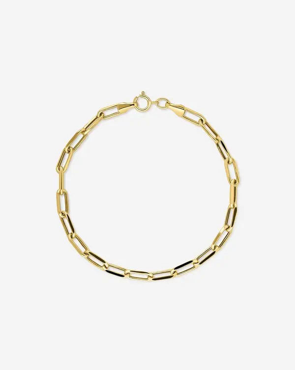 Ring Concierge 14k Gold Paperclip Chain Bracelet - One-color