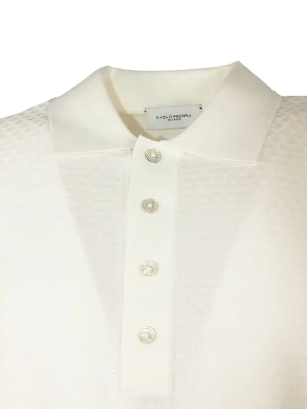 PAOLO PECORA Knitted Polo Shirt - White
