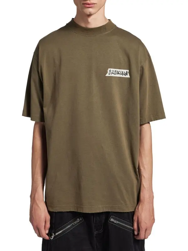 Balenciaga T-shirt Masking Tape - Beige