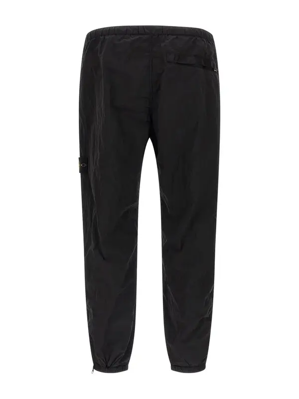 Stone Island Joggers With Logo - Black