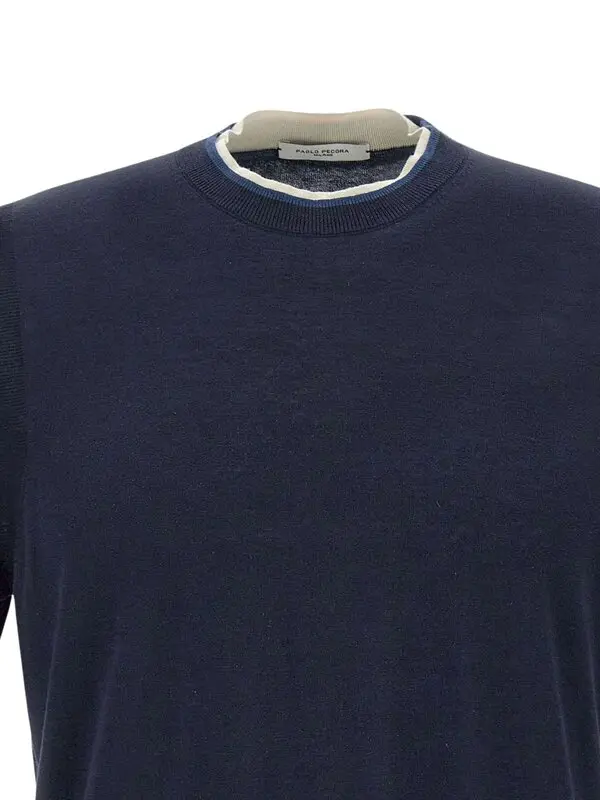 PAOLO PECORA Silk And Cotton Short Sleeve Sweater