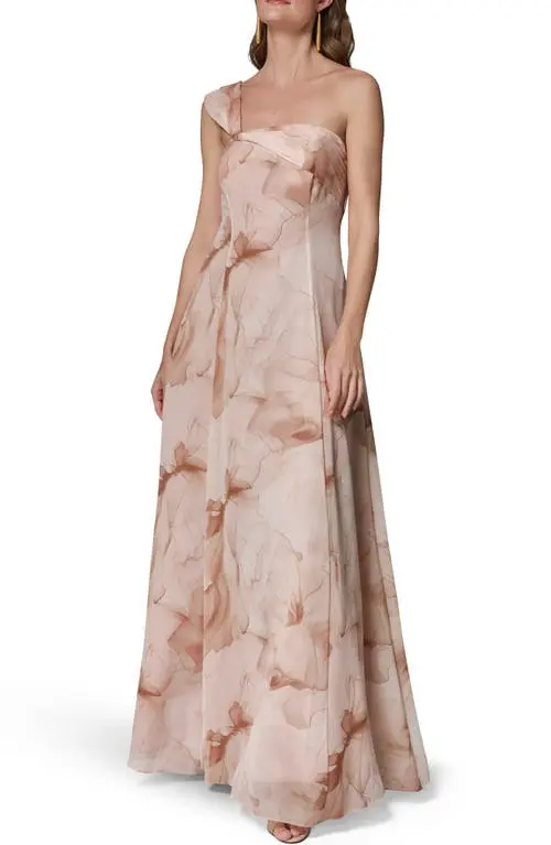 formal donna karan dresses Crinkle Satin Sleeveless Maxi Wrap Dress | Gown
