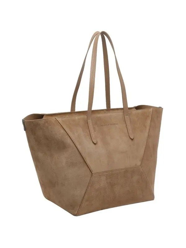 Brunello Cucinelli Leather Shopper - Brown