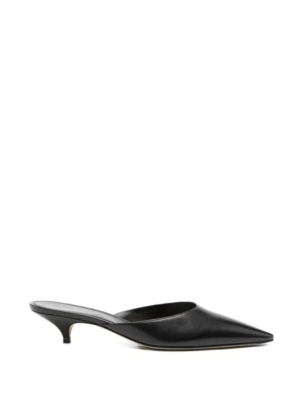 THE ROW Liisa Leather Mules - Black