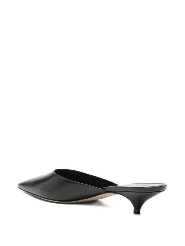 THE ROW Liisa Leather Mules - Black