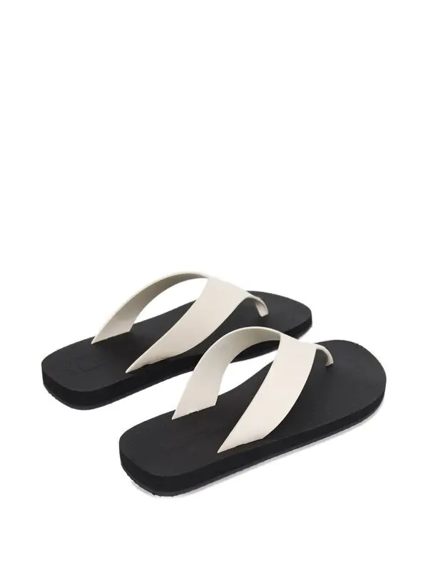 THE ROW Dune Leather Flip Flops - White