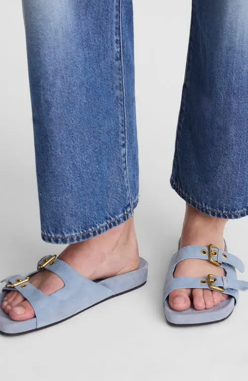 Madewell The Cambrea Double Strap Sandals - Serene Blue