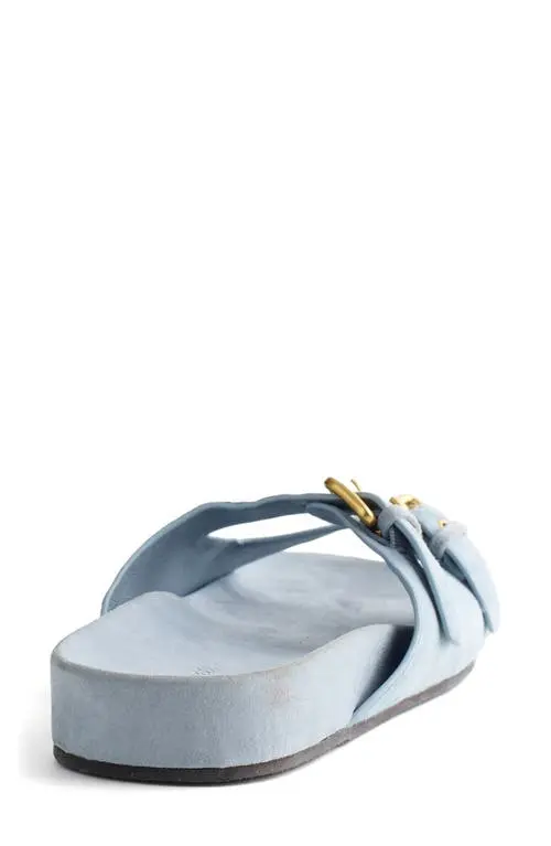 Madewell The Cambrea Double Strap Sandals - Serene Blue