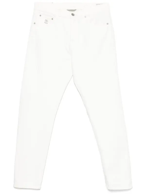 Brunello Cucinelli Denim Cotton Jeans - White