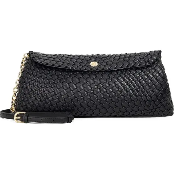 Dune London Woven Faux Leather Clutch - Black