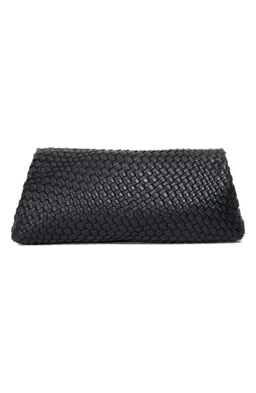 Dune London Woven Faux Leather Clutch - Black
